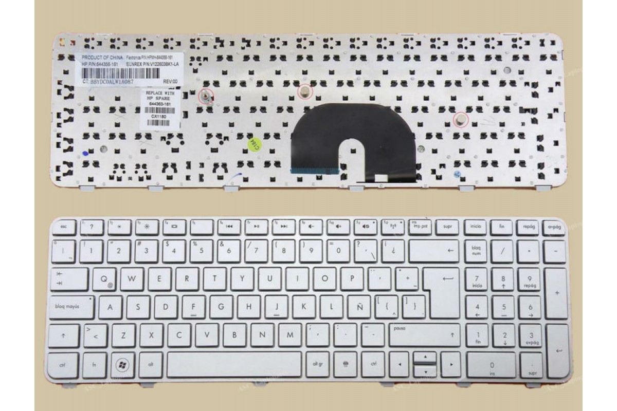 Клавиатура HP Pavilion DV6-6000 Cеребрянная в Кемерово